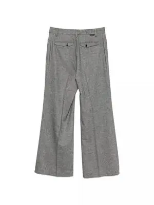 Closed Marl-pattern Pressed-crease Trousers
