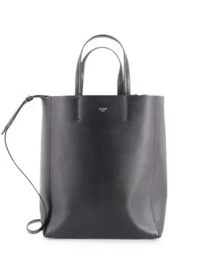 Celine Vertical Cabas Grained Calfskin Small Tote Bag - Black
