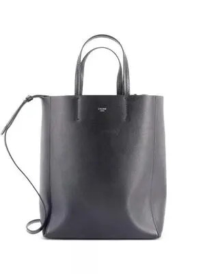Celine Vertical Cabas Grained Calfskin Tote Bag - Black