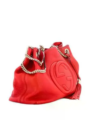 Gucci Soho Chain Strap Leather Medium Shoulder Bag - Red