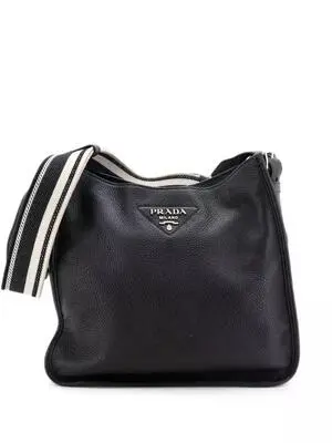Prada Medium Hobo Bag With Logo Strap