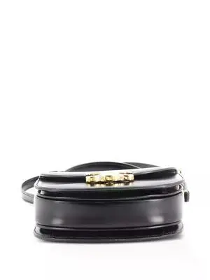 Celine Triomphe Besace Cléa Top Handle Flap Bag - Black