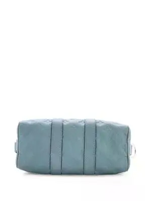 LOUIS VUITTON Monogram Taurillon Leather Keepall Bandouliere 25 Handbag - Blue