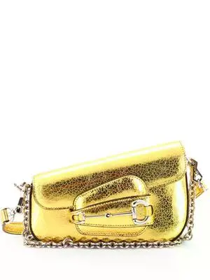 Gucci Horsebit 1955 Asymmetric Leather Mini Shoulder Bag