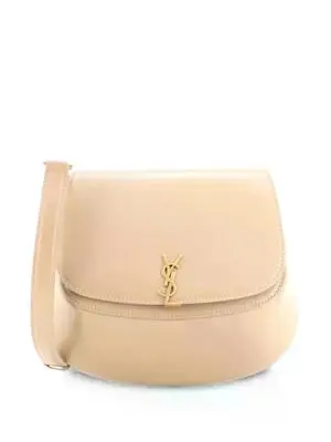 Saint Laurent Voltaire Top Handle Bag Leather Mini Satchel - Neutrals