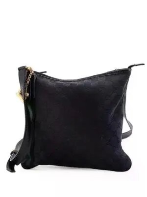 Gucci Jolicoeur Messenger Bag Gg Canvas Crossbody Bag - Black