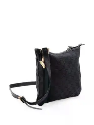 Gucci Jolicoeur Messenger Bag Gg Canvas Crossbody Bag - Black