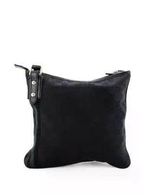 Gucci Jolicoeur Messenger Bag Gg Canvas Crossbody Bag - Black