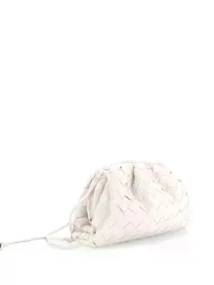 Bottega Veneta The Pouch Intrecciato Nappa Mini Crossbody Bag - White