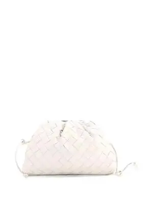 Bottega Veneta The Pouch Intrecciato Nappa Mini Crossbody Bag - White