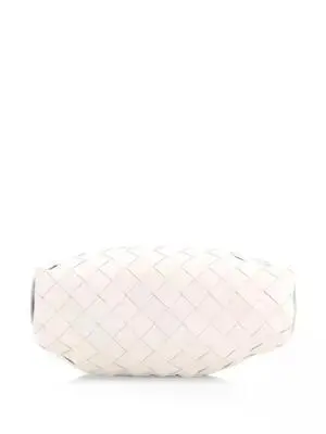 Bottega Veneta The Pouch Intrecciato Nappa Mini Crossbody Bag - White