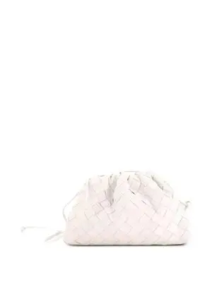 Bottega Veneta The Pouch Intrecciato Nappa Mini Crossbody Bag - White