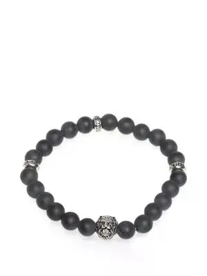 Guess Lion King Beaded Bracelet - Silver