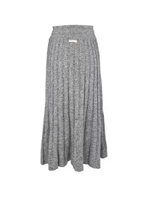 IZAAK AZANEI Midi Pleated Drawstring Skirt