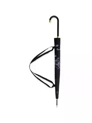 Moschino Sketch-print Curved-handle Umbrella