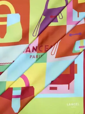 LANCEL Graphic-print Silk Scarf