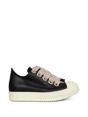 Rick Owens Jumbolace Low Leather Sneakers - Black