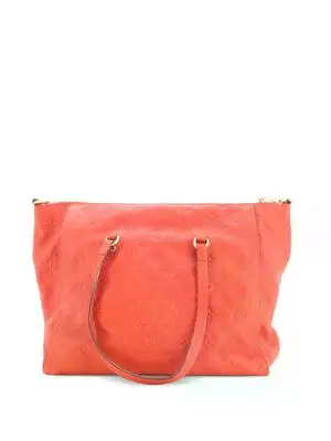 LOUIS VUITTON Monogram Empreinte Leather Pm Lumineuse Tote Bag - Red