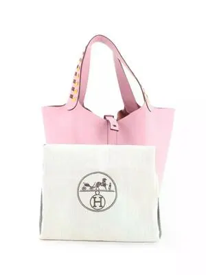 Hermès Picotin Lock Bag Tressage Epsom Mm Tote Bag - Pink