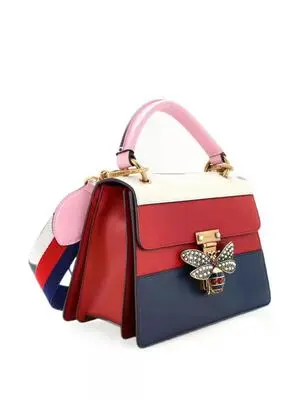 Gucci Queen Margaret Top Handle Bag Colorblock Leather Small Satchel