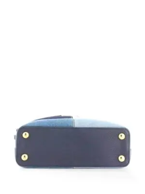 LOUIS VUITTON Capucines Bag Patchwork Denim Bb Satchel