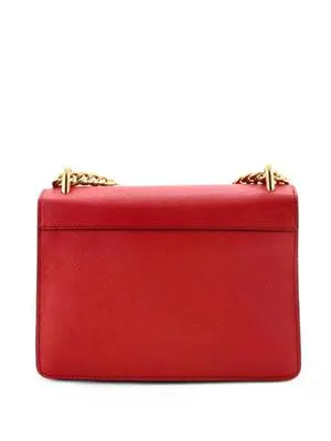 Prada Saffiano Leather Chain Flap Crossbody Bag