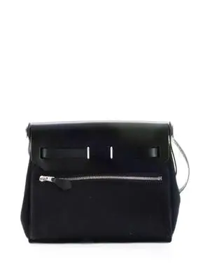 Hermès Herbag Zip Toile And Leather 20 Shoulder Bag - Black