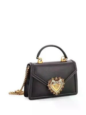 Dolce & Gabbana Devotion Top Handle Bag Leather Small Satchel
