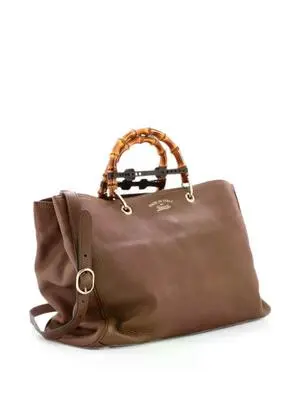 Gucci Bamboo Shopper Leather Large Tote Bag
