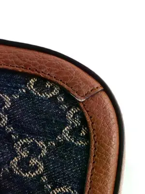 Gucci Horsebit 1955 Gg Denim Mini Shoulder Bag - Blue