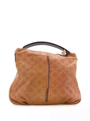 LOUIS VUITTON Selene Hobo Bag Mahina Leather Pm - Brown