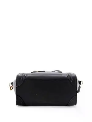 Celine Luggage Bag Smooth Leather Nano Crossbody Bag - Black