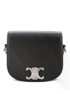 Celine Besace Triomphe Leather Small Shoulder Bag - Green