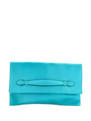 Hermès Pliplat Evercolor Clutch Bag - Blue