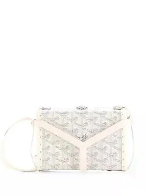 Goyard Minaudiere Bag Coated Canvas Clutch Bag - White