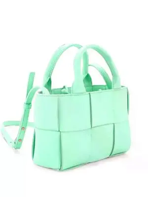 Bottega Veneta Arco Maxi Intrecciato Leather Candy Tote Bag - Blue