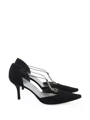 STUART WEITZMAN Embellished T-strap Pumps - Black