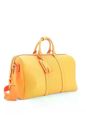 Gucci Convertible Duffle Bag Gg Rubber Effect Leather