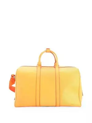 Gucci Convertible Duffle Bag Gg Rubber Effect Leather