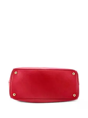 Prada Double Zip Lux Saffiano Leather Medium Tote Bag - Pink