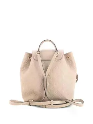 LOUIS VUITTON Montsouris Nm Monogram Empreinte Leather Pm Backpack - Grey