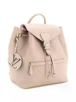 LOUIS VUITTON Montsouris Nm Monogram Empreinte Leather Pm Backpack - Grey