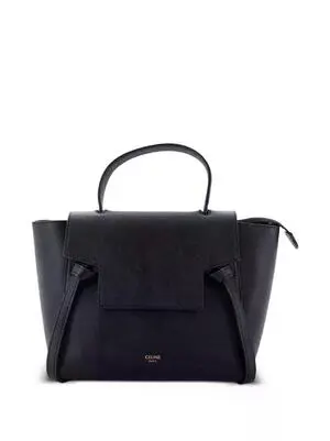 Celine Nano Belt Bag Textured Leather Shoulder Bag - Black