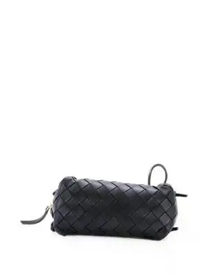 Bottega Veneta Concert Pouch Intrecciato Nappa Mini Crossbody Bag - Black