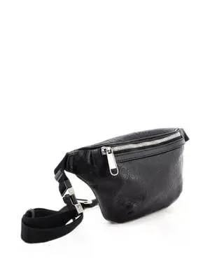 Gucci Gg Embossed Perforated Leather Small Belt Bag - Black