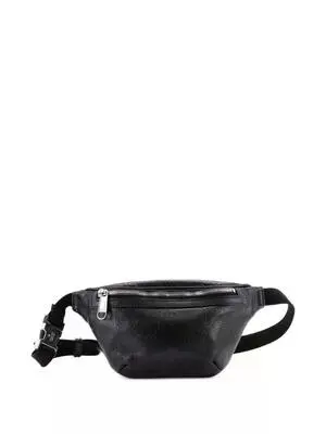 Gucci Gg Embossed Perforated Leather Belt Bag - Black