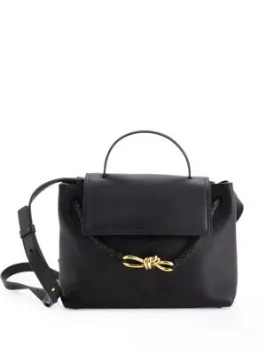 Bottega Veneta Ciao Ciao Top Handle Bag Leather With Intrecciato Detail Small Satchel - Black