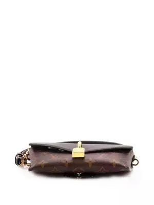 LOUIS VUITTON Monogram Canvas And Leather Crossbody Bag With Padlock - Black