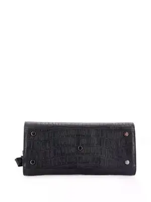 Saint Laurent Sac De Jour Nm Bag, Crocodile Embossed Leather Small Satchel - Black