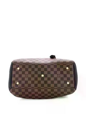 LOUIS VUITTON Normandy Handbag Damier And Leather Satchel - Black